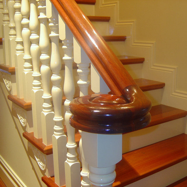 Left Volute Pine Handrail for Staircases - Hammersmith DIY Balustrade ...